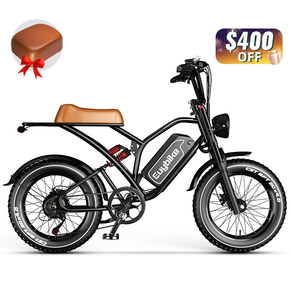 Moped Style Electric Bike | Electric Moped with Pedals | Euy S4 – euybike