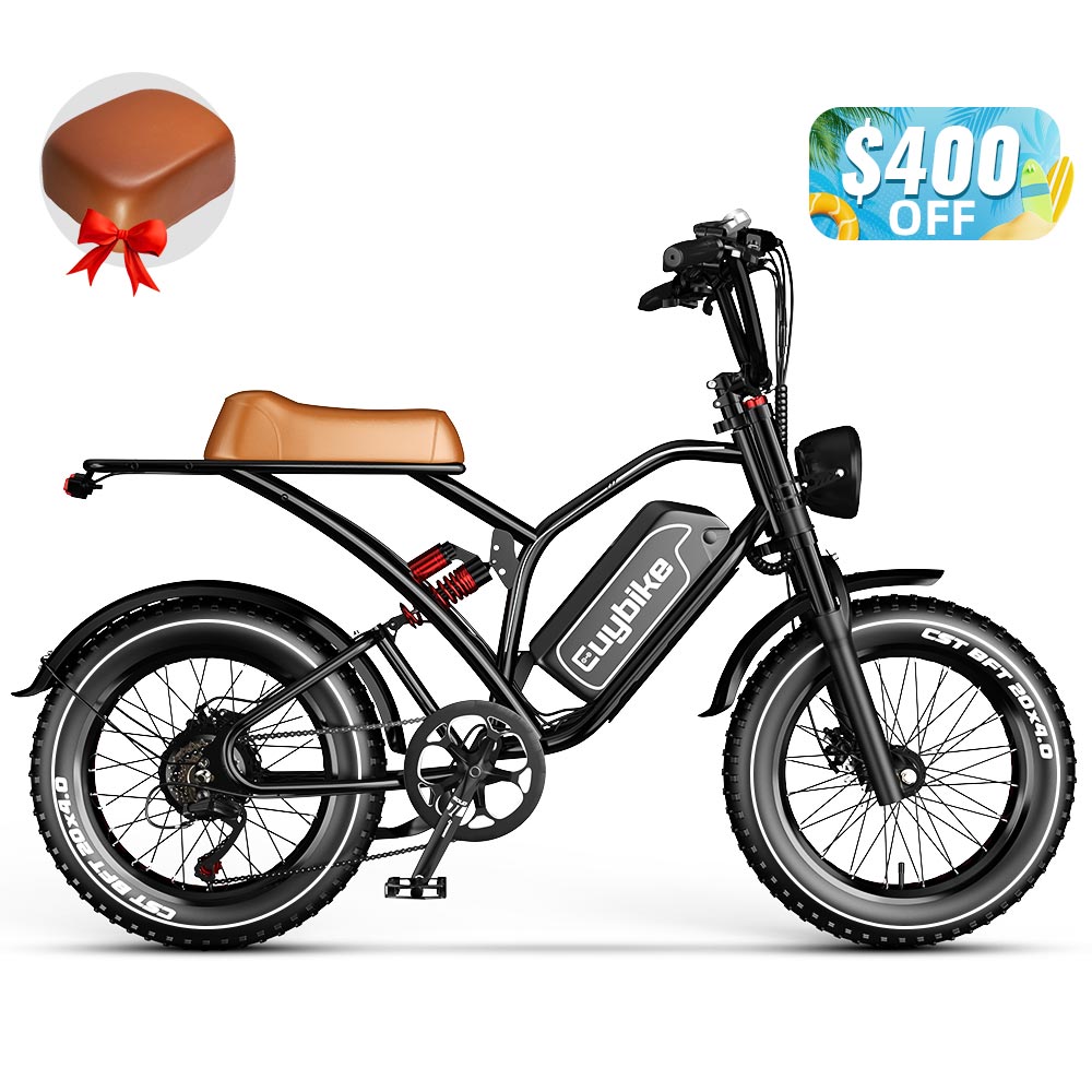 Moped Style Electric Bike | Electric Moped with Pedals | Euy S4 – euybike